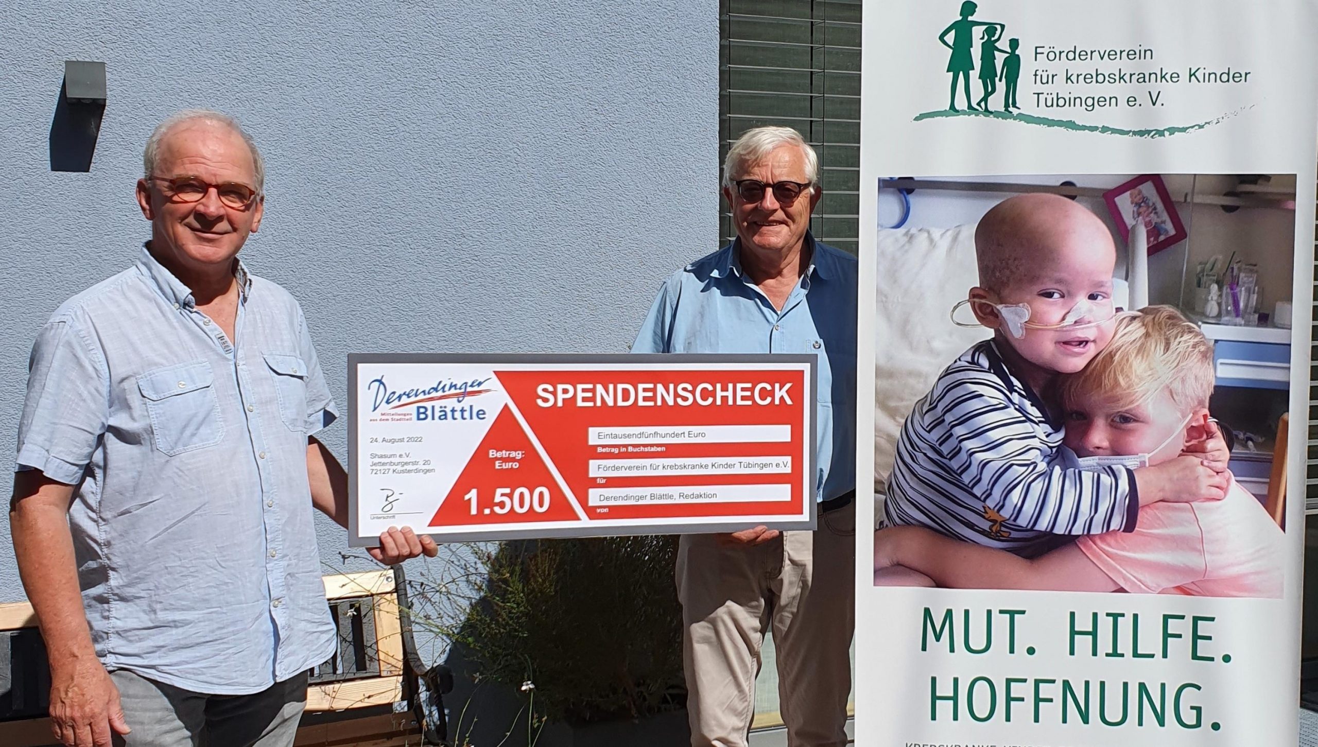 Derendinger Blättle spendet - Derendinger Blättle